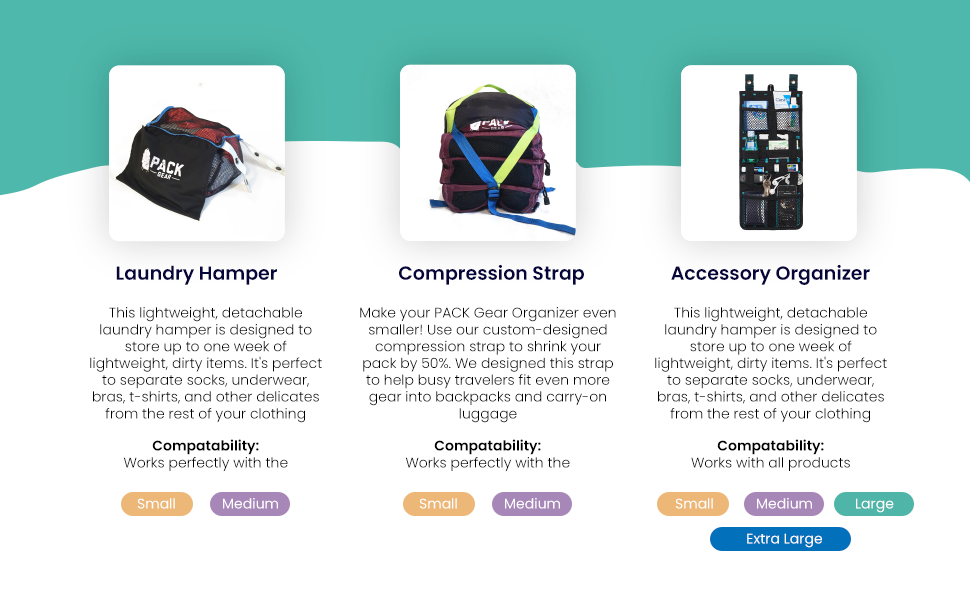 The PACK Accessory Organizer by Pack Gear | Keep Small Items Organized